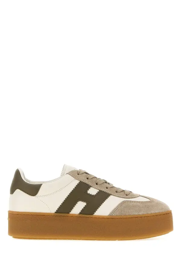 Hogan Multicolor Leather And Suede H698 Sneakers - White