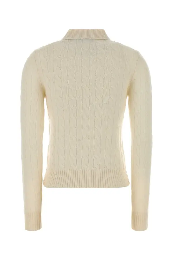 Polo Ralph Lauren Ivory Wool Blend Polo Shirt
