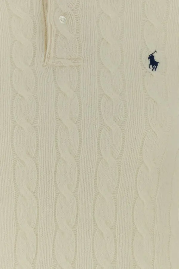 Polo Ralph Lauren Ivory Wool Blend Polo Shirt