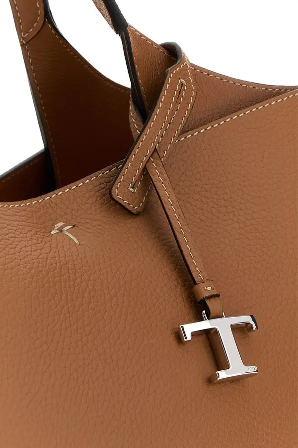 TOD'S Camel Leather Apa Handbag