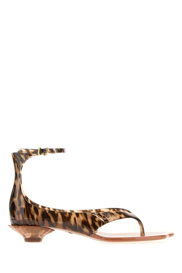 Chloé Printed Tpu Jelly Thong Sandals - White