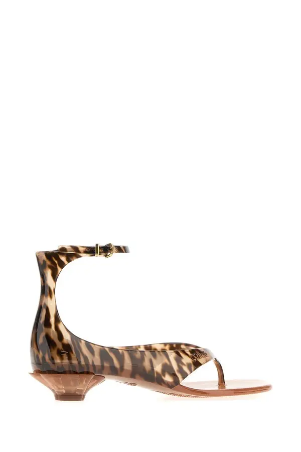 Chloé Printed Tpu Jelly Thong Sandals