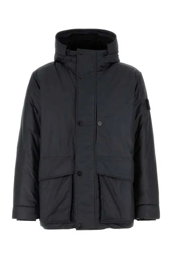 Stone Island Midnight Nylon And Polyester Parka - Blue