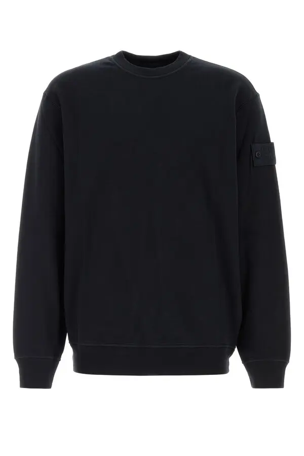 Stone Island Stretch Cotton Sweatshirt - Black