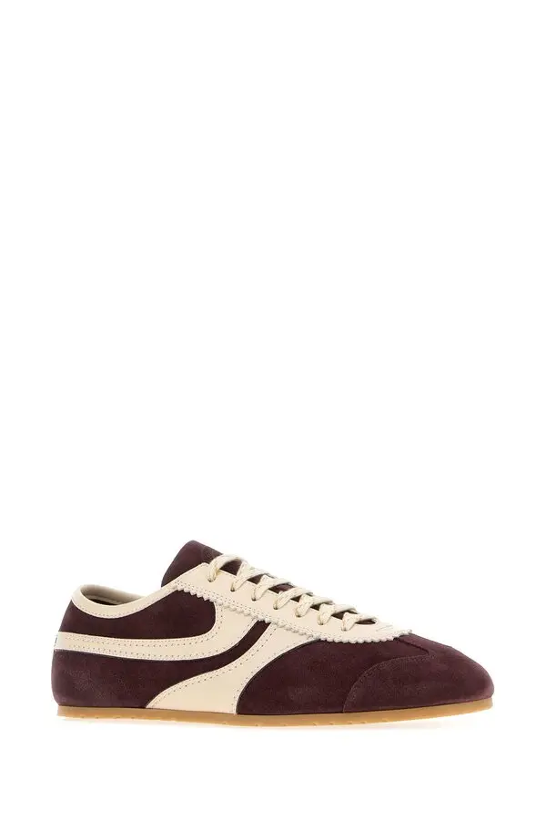 Dries Van Noten Two-tone Suede And Leather Sneakers