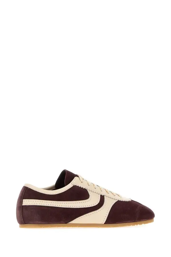 Dries Van Noten Two-tone Suede And Leather Sneakers