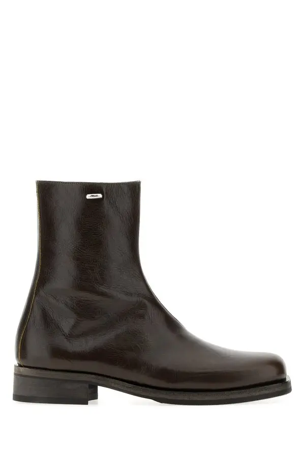 Our Legacy Chocolate Leather Camion Ankle Boots - Brown