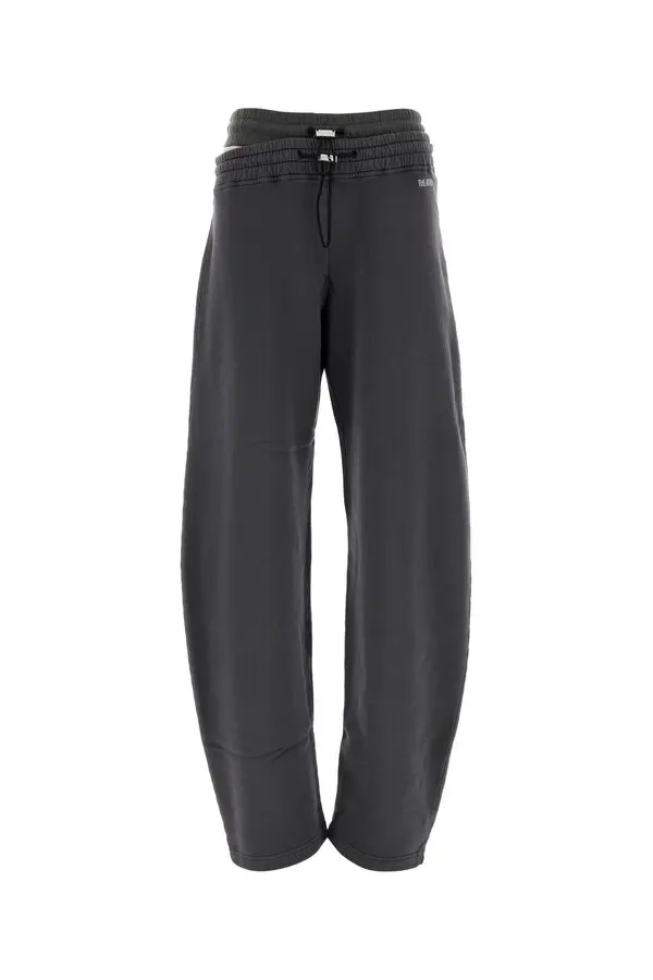 Attico Dark Cotton Joggers - Grey