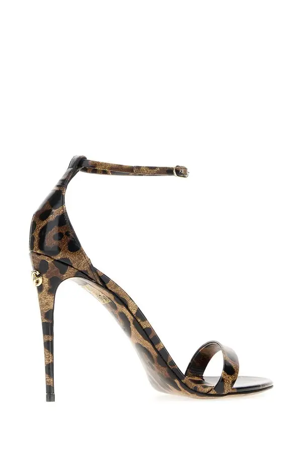 Dolce & Gabbana Printed Leather Sandals