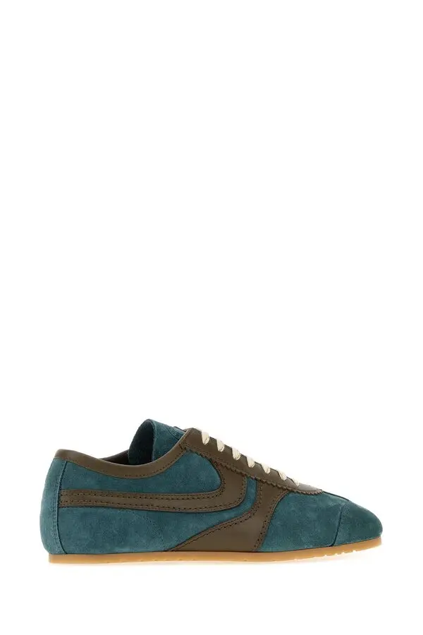 Dries Van Noten Two-tone Suede And Leather Sneakers