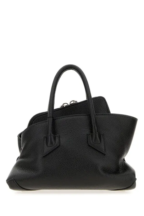 Attico Leather Mini La Passeggiata Handbag - Black