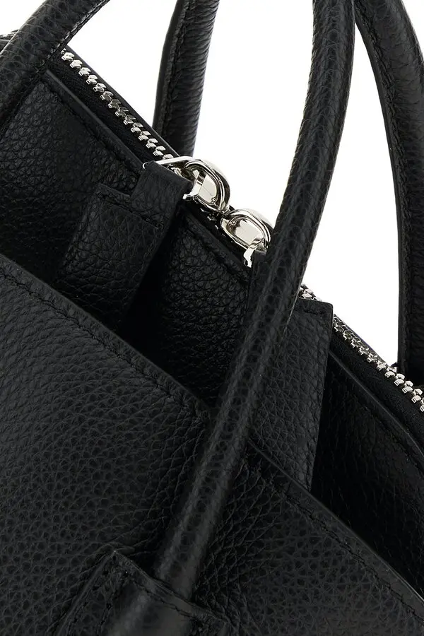 Attico Leather Mini La Passeggiata Handbag - Black