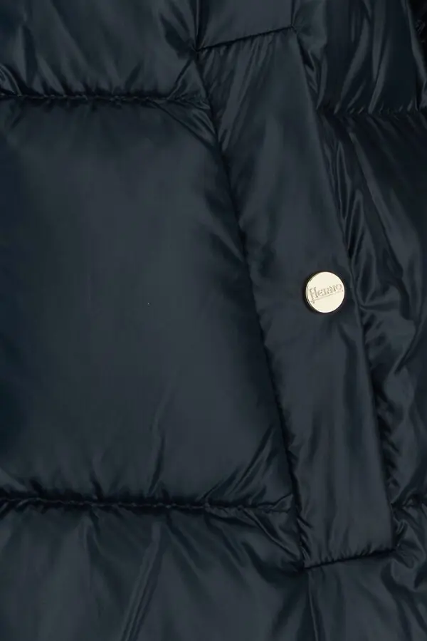 Herno Navy Nylon Down Jacket