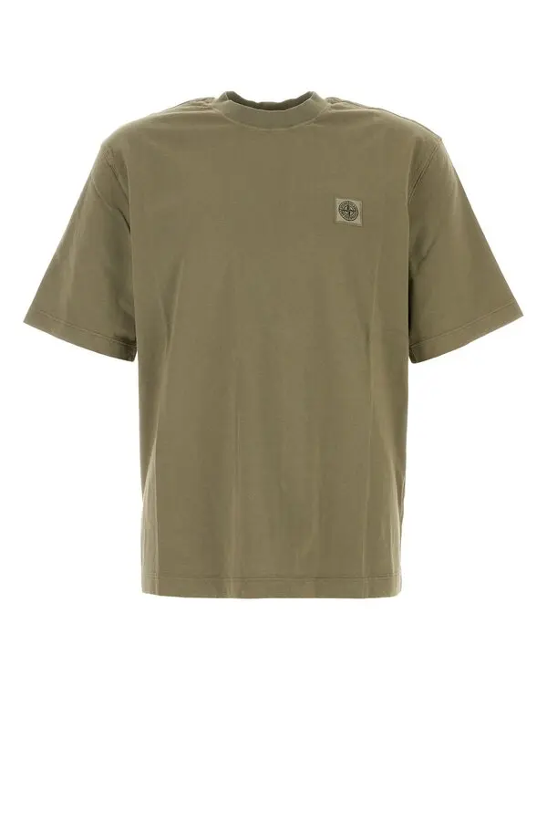 Stone Island Olive Cotton T-shirt - Green