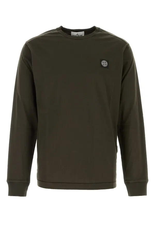 Stone Island Khaki Cotton T-shirt - Green
