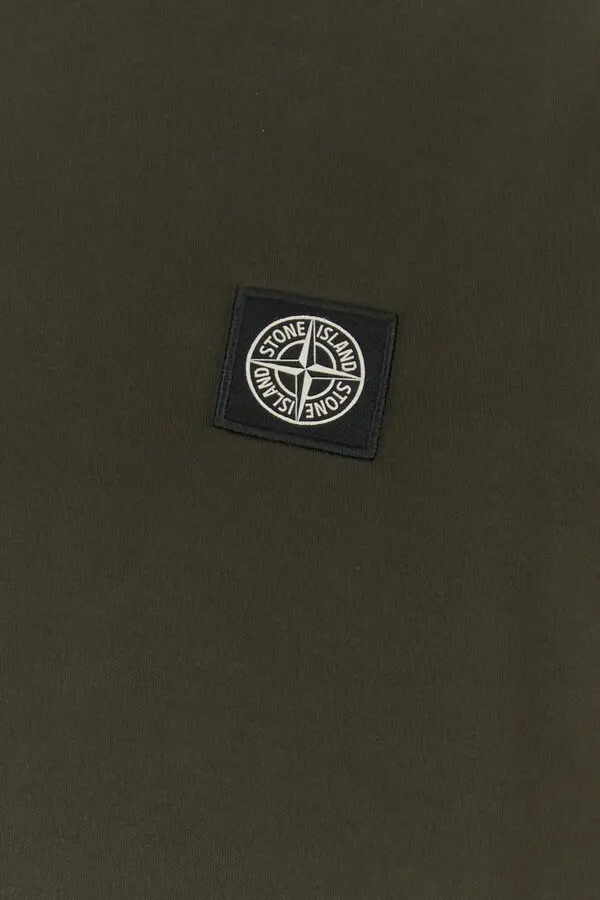 Stone Island Khaki Cotton T-shirt