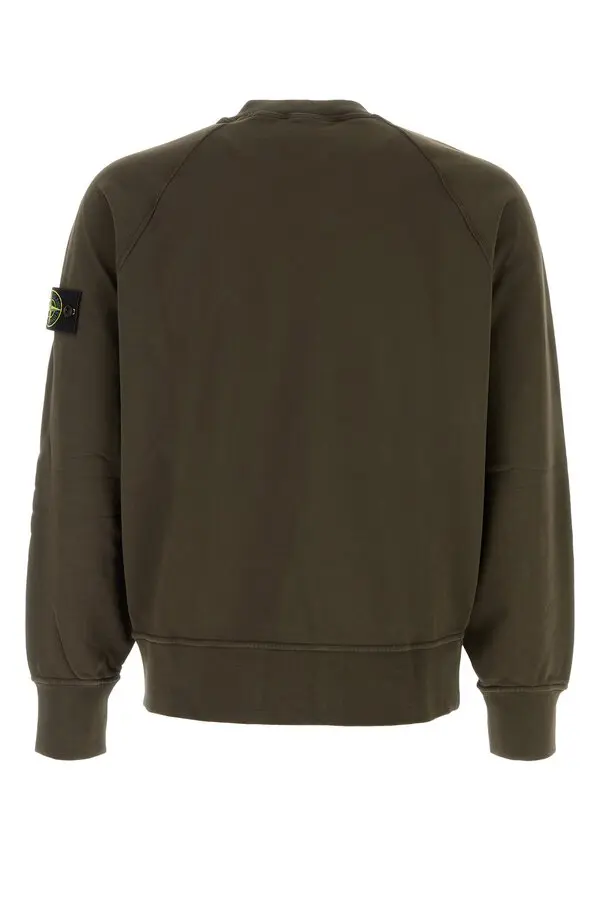 Stone Island Khaki Cotton Sweatshirt