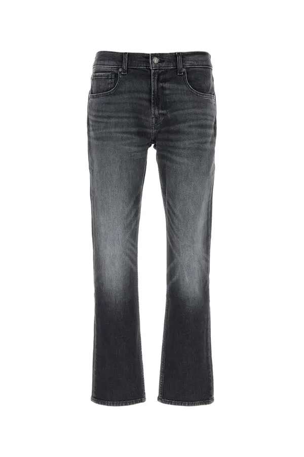 Seven For All Mankind Stretch Denim Jeans - Black
