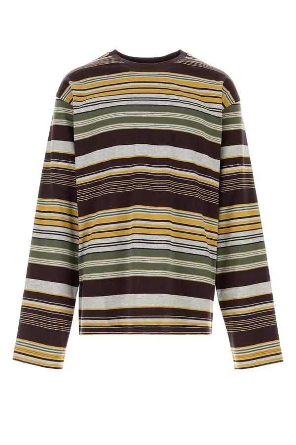 Dries Van Noten Embroidered Cotton Oversize Hember T-shirt - White