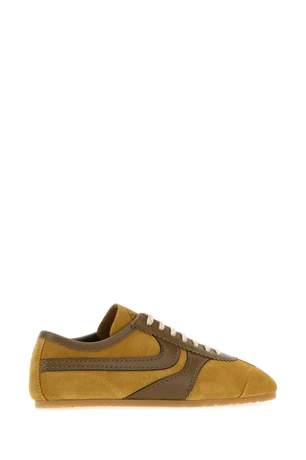 Dries Van Noten Mustard Suede Sneakers