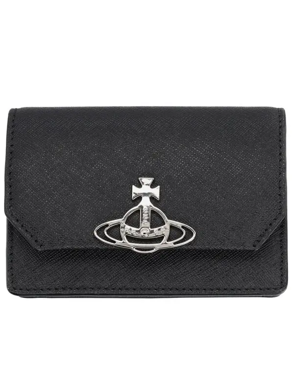 VIVIENNE WESTWOOD Portacarte Con Dettaglio Orb - Black