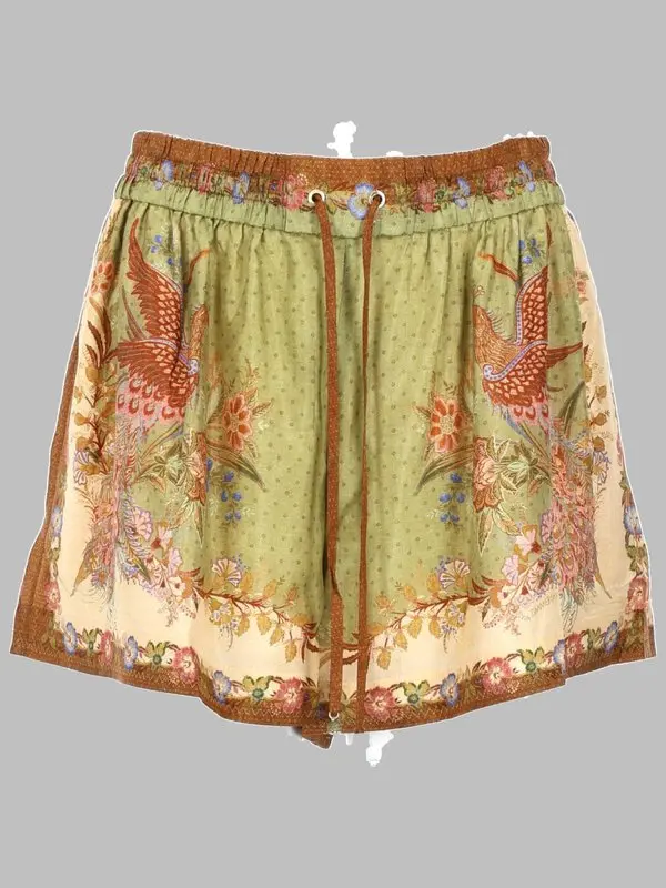 Zimmermann Printed Silk Shorts - Multicolor