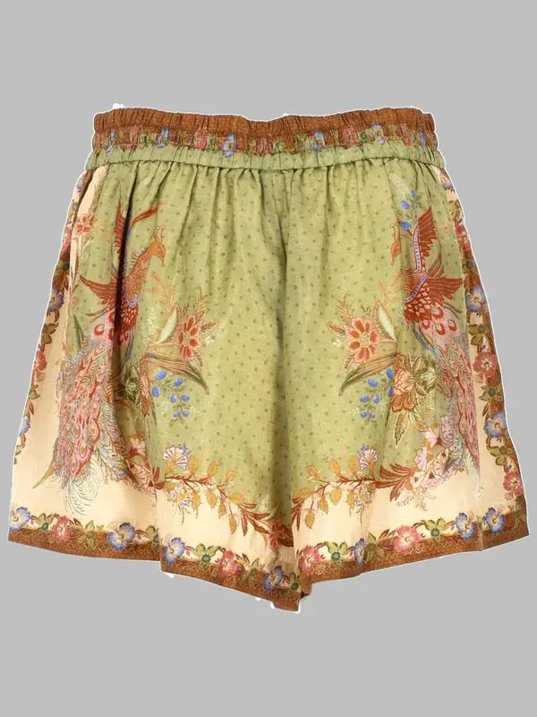 Zimmermann Printed Silk Shorts - Multicolor