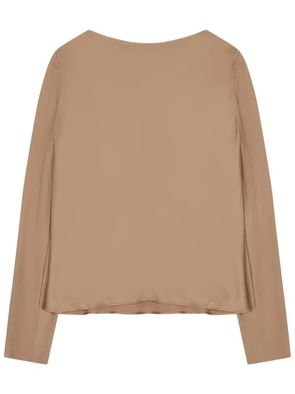Alberta Ferretti Silk Blend Blouse - Cream