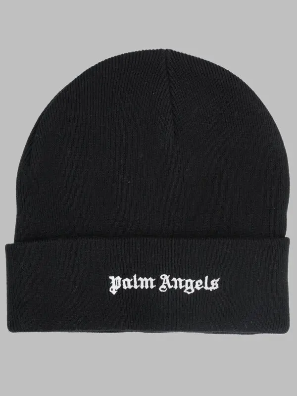 Palm Angels Logo Beanie - Black
