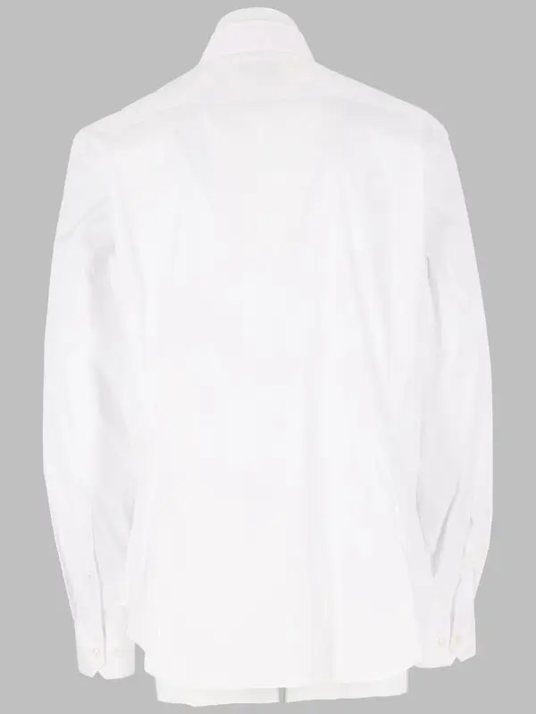 Giorgio Armani Camicia Slim Fit In Popeline Di Cotone