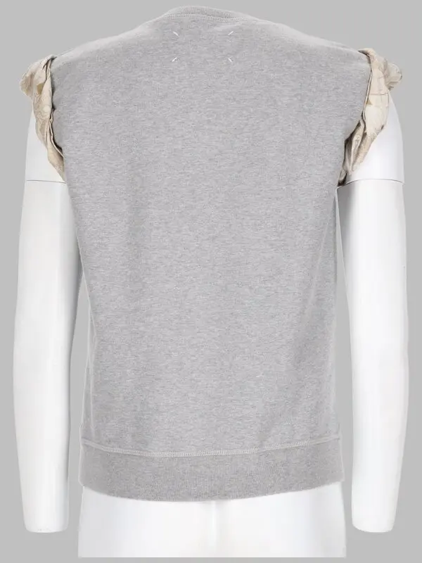 MAISON MARGIELA Cotton And Silk Blend Top - Gray