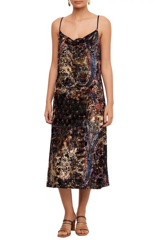 Fifteen Twenty Krissa Drape Front Midi Dress - Print