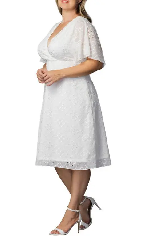 KIYONNA Heavenly Eyelet Cocktail Dress
