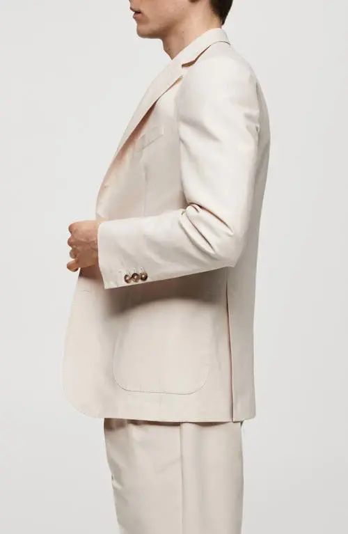 Mango Slim Fit Cotton Blazer