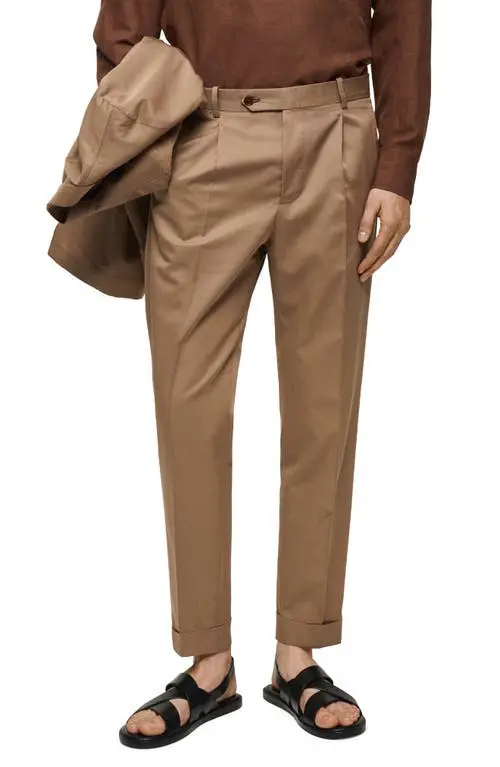 Mango Slim Fit Virgin Wool & Cotton Pants