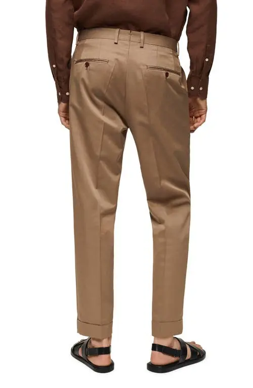 Mango Slim Fit Virgin Wool & Cotton Pants