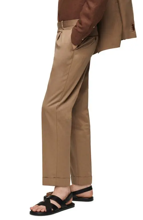 Mango Slim Fit Virgin Wool & Cotton Pants