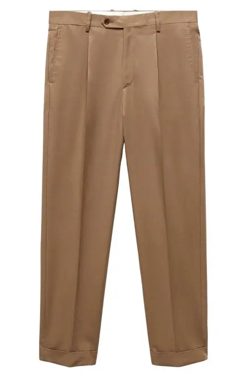 Mango Slim Fit Virgin Wool & Cotton Pants
