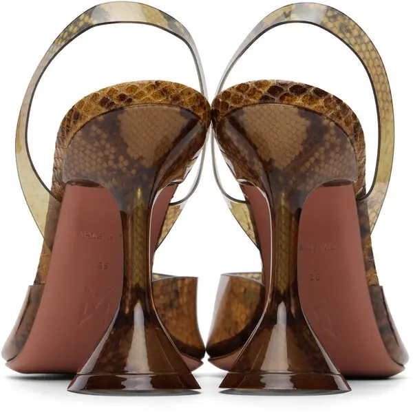 Amina Muaddi Holli Glass Sling 95 High-heeled Sandals