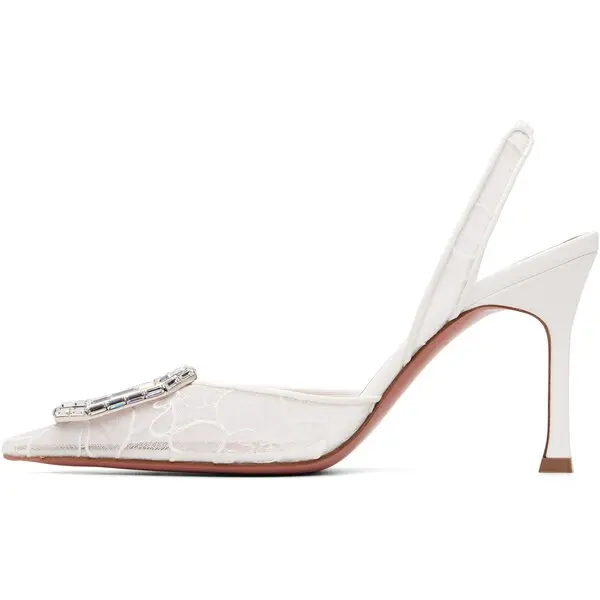 Amina Muaddi Camelia Lace Sling 90 High-heeled Sandals
