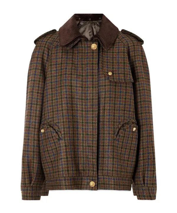 BLAZÉ MILANO Checked Wool Trench Jacket