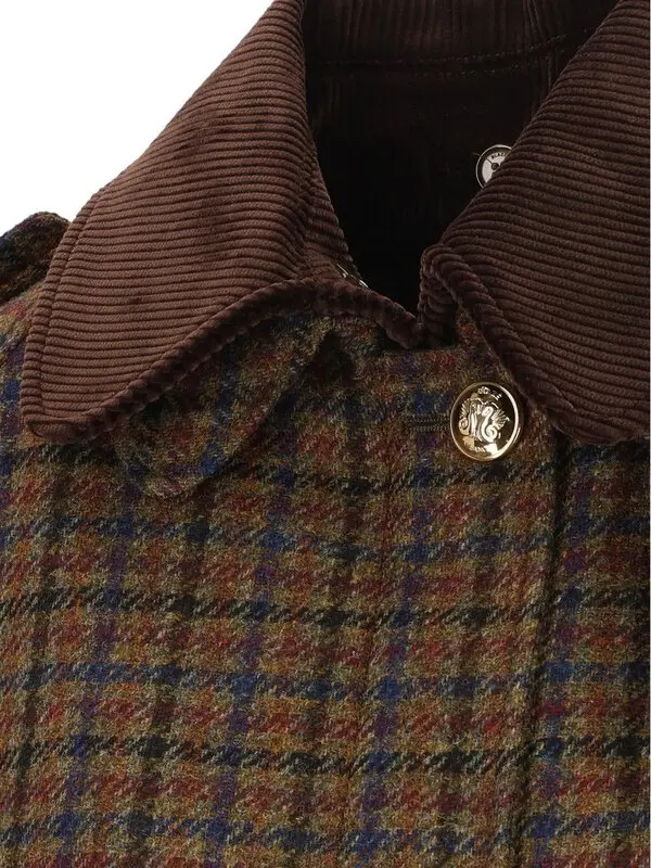 BLAZÉ MILANO Checked Wool Trench Jacket