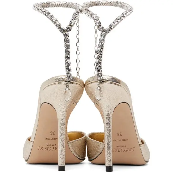 JIMMY CHOO Saeda 100 Embellished Stiletto Sandals