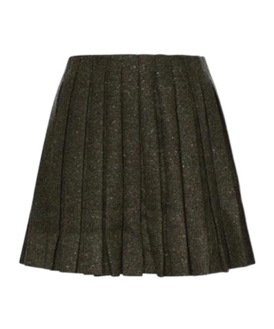 Dior Pleated Mini Skirt - Black