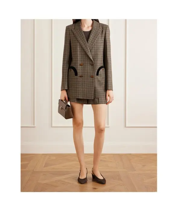 BLAZÉ MILANO Checked Wool And Cashmere-blend Jacket