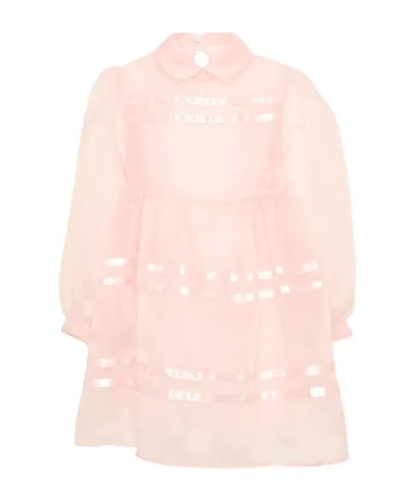 SIMONETTA Organza Collared Dress - Pink