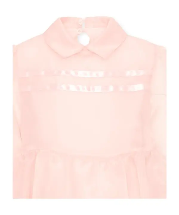 SIMONETTA Organza Collared Dress