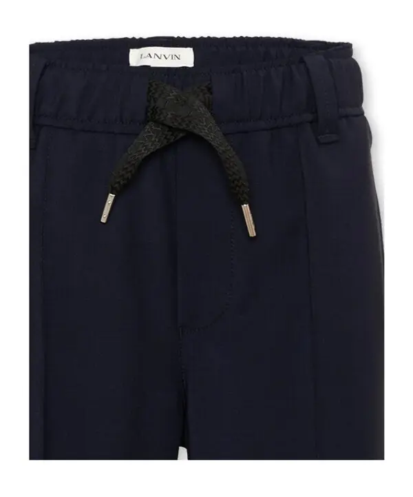 LANVIN Drawstring Pressed-crease Trousers