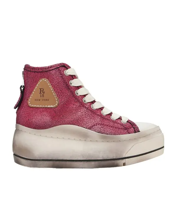 R13 Kurt High-top Sneakers - Cracked Pink