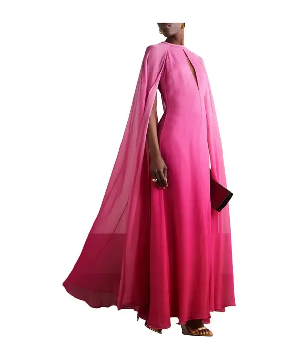 TOM FORD Cape-effect Silk-crepon Gown